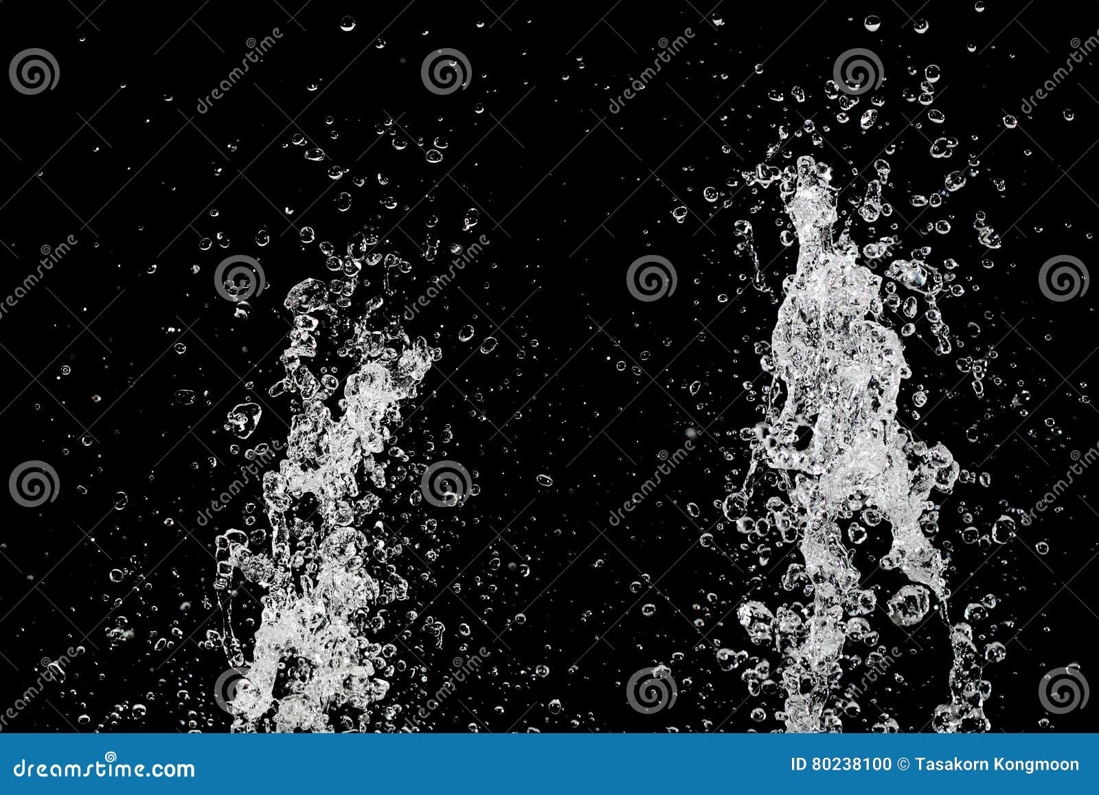 Water Splash Isolated on Black Stock Photo - Image of abstract, beauty ...
