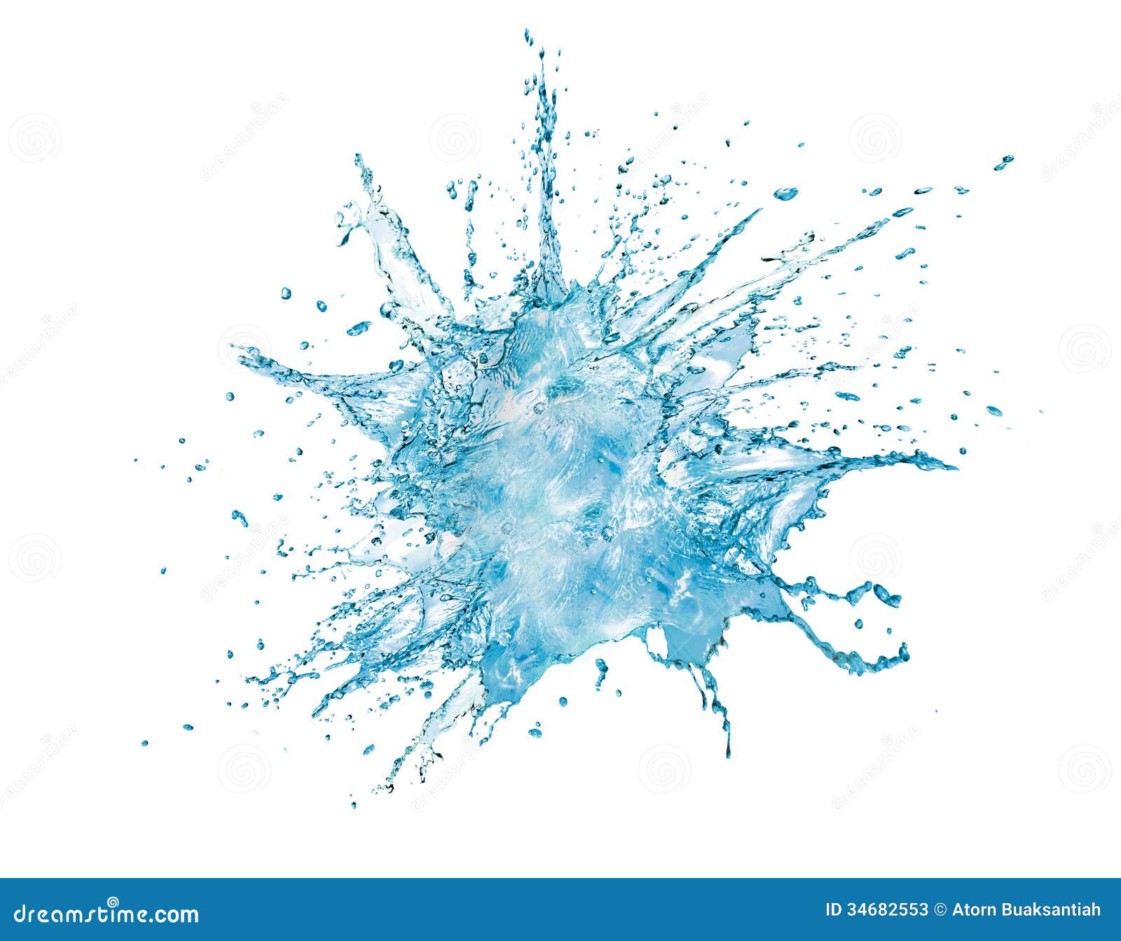 Water Splash Isolated stock image. Image of purity, blue - 34682553