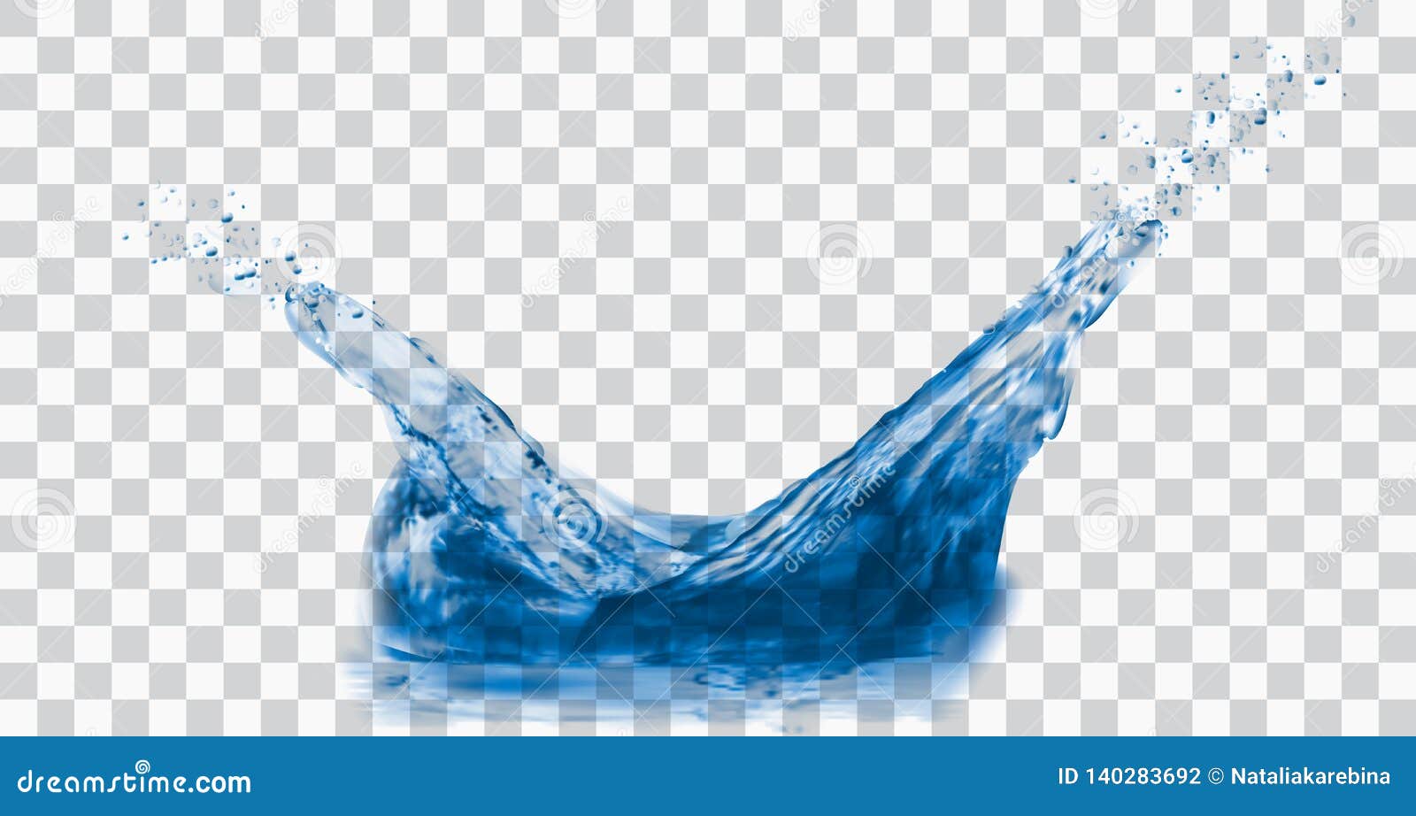 Water Splash Isolated On Transparent Background. Vector | CartoonDealer ...