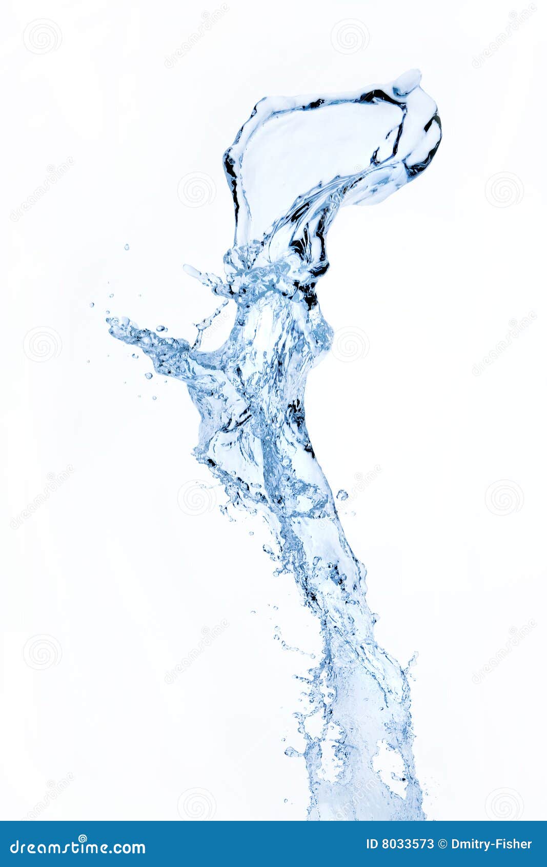 Water Splash Isolated on White Stock Image - Image of liquidity, flower ...