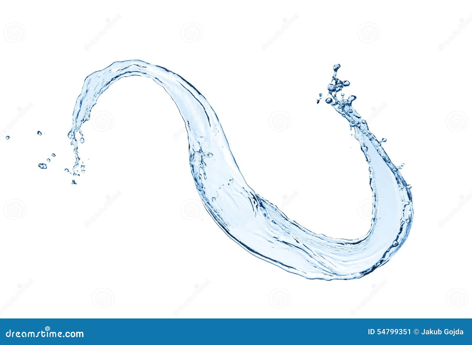 Water Splash Isolated on White Background Stock Image - Image of smooth ...