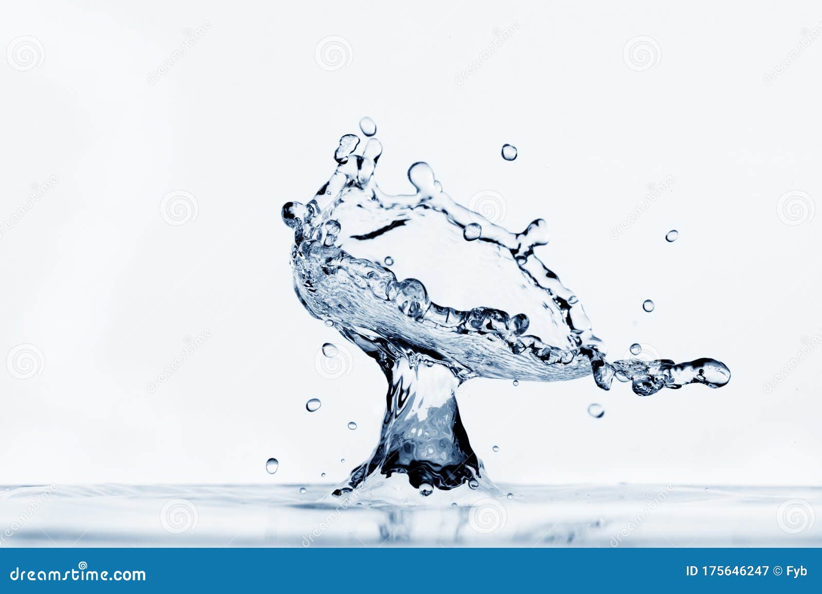Water Splash Isolated on White Background Stock Image - Image of bubble ...