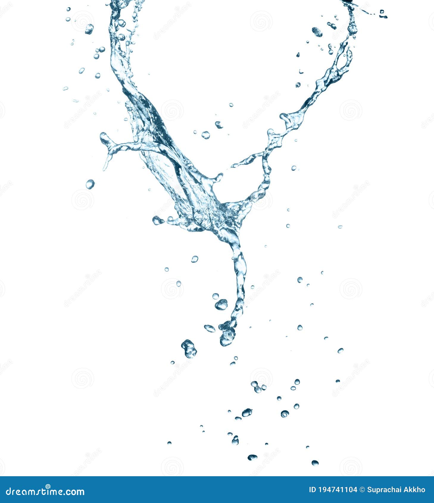 Water Splash Isolated White Background Stock Photo - Image of flowing ...