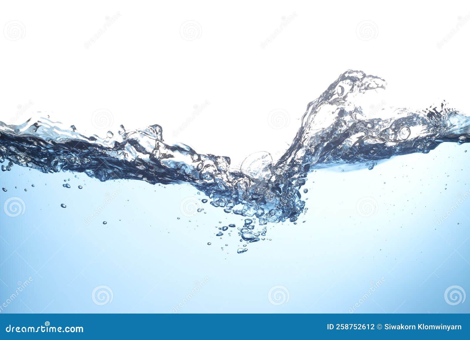 Water Splash Isolated on White Background. Pure Water Stock Photo ...