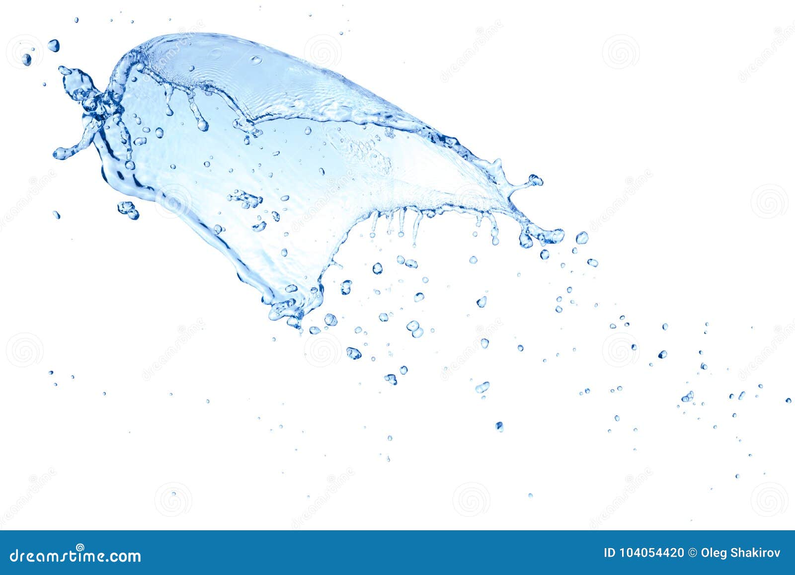 Water Splash Isolated on White Background Stock Photo - Image of ...
