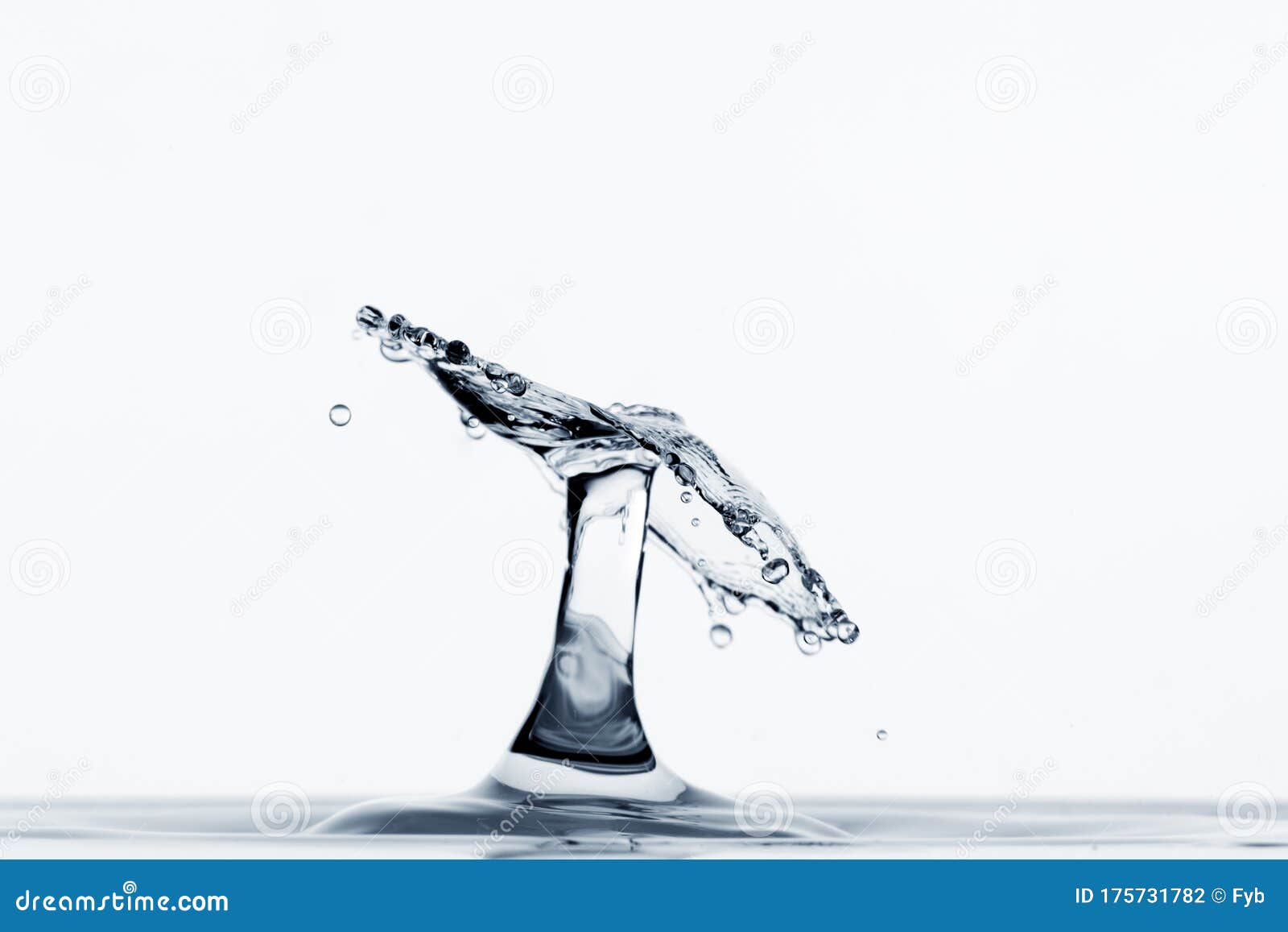 Water Splash Isolated on White Background Stock Photo - Image of bubble ...