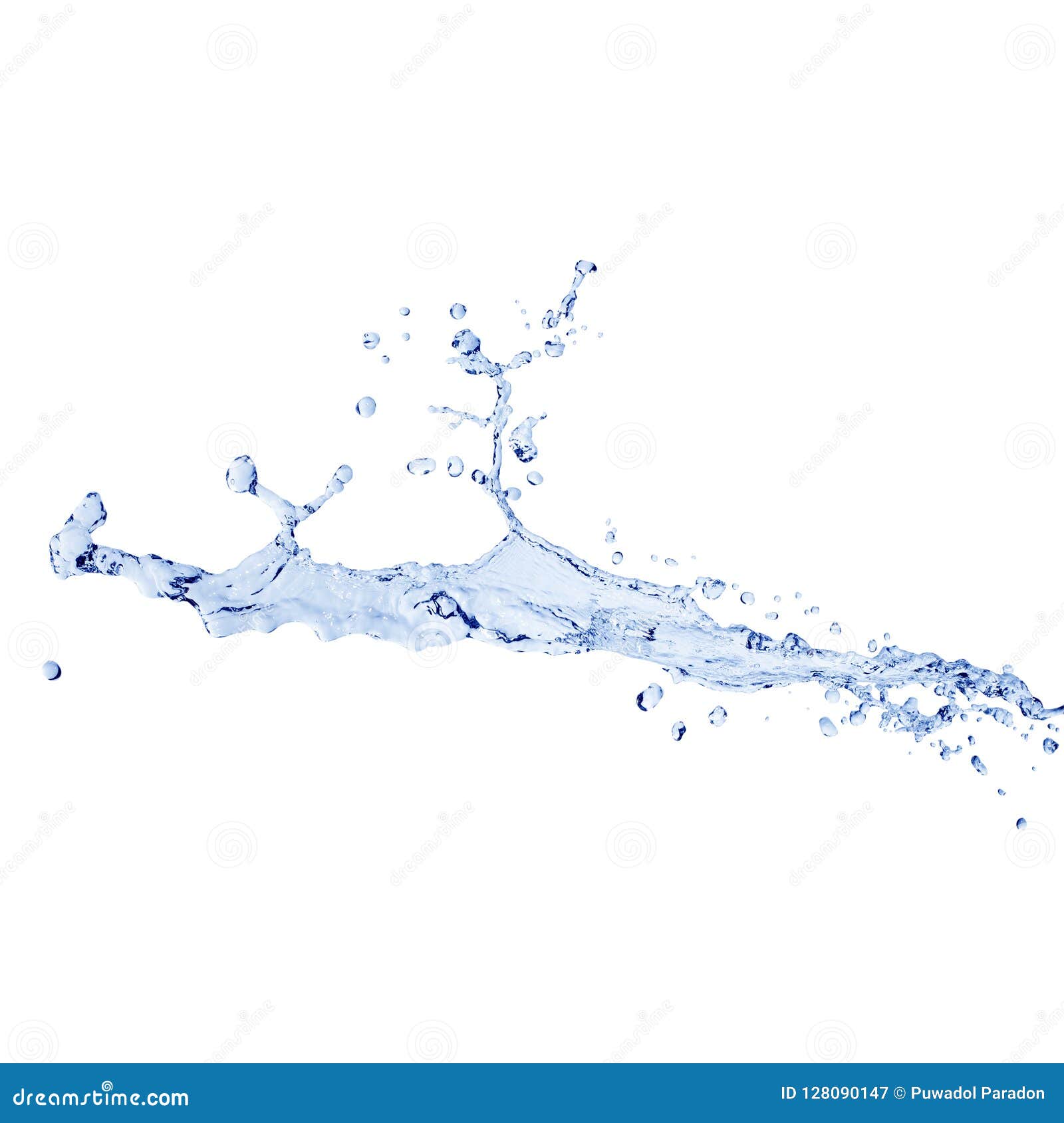 Water Splash Isolated On White With Clipping Path Royalty-Free Stock ...