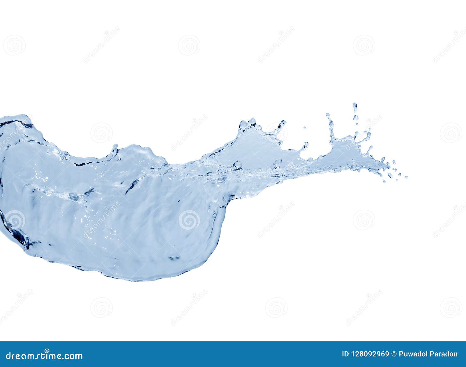 Water Splash Isolated on White with Clipping Path Stock Image - Image ...