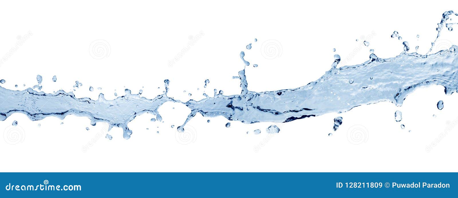Water Splash Isolated on White with Clipping Path Stock Image - Image ...