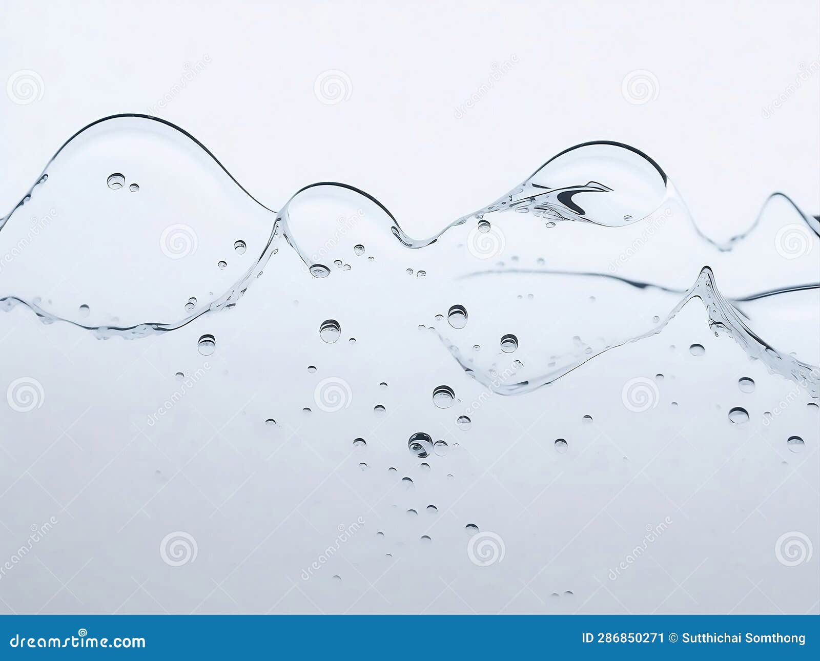 Water Splash Isolated and White Gradient Background. Light Blue and ...