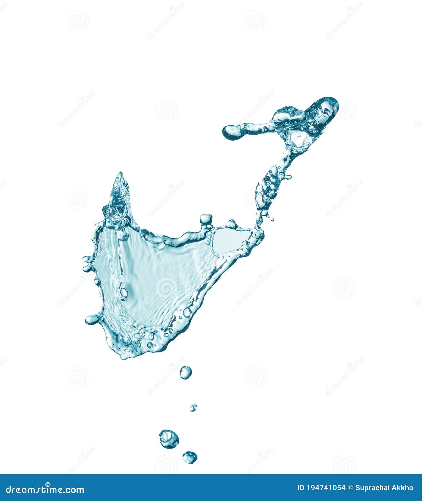 Water Splash Isolated on White Stock Photo - Image of flowing, isolated ...