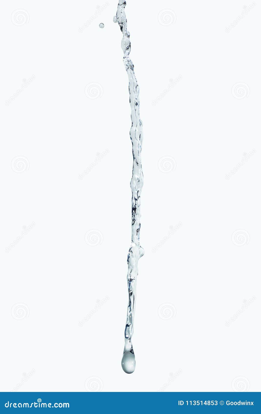 Water Splash Jet Isolate on White Background Stock Image - Image of ...