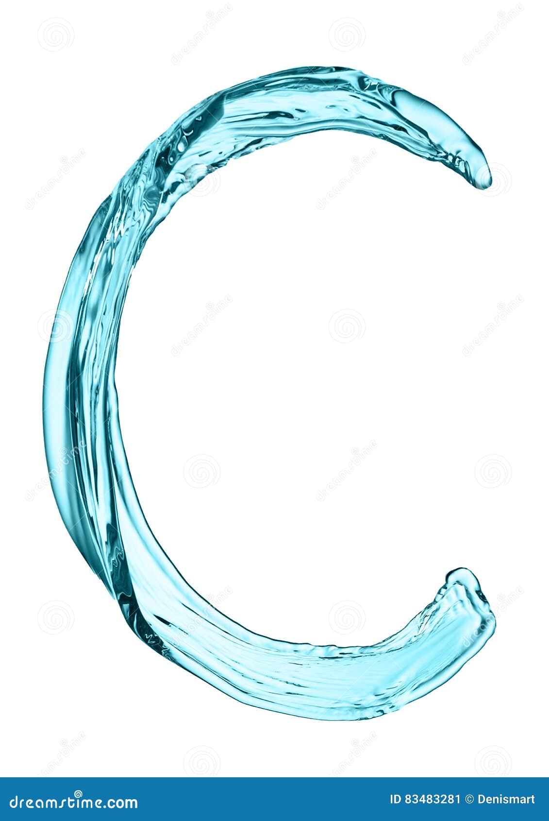 Water Splash Letter C with Light Blue Color Stock Illustration ...