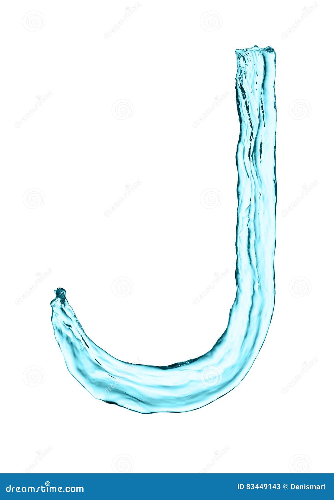 Water Splash Letter J with Light Blue Color Stock Image - Image of ...
