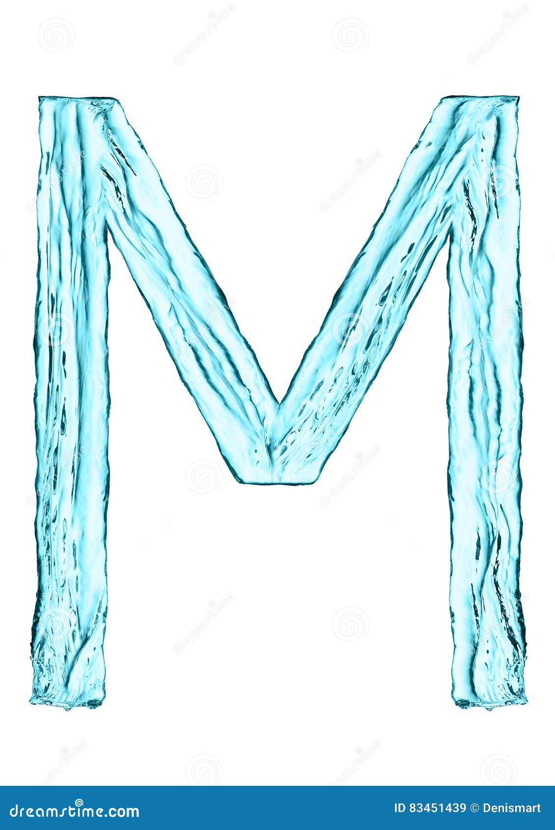 Water Splash Letter M with Light Blue Color Stock Illustration ...