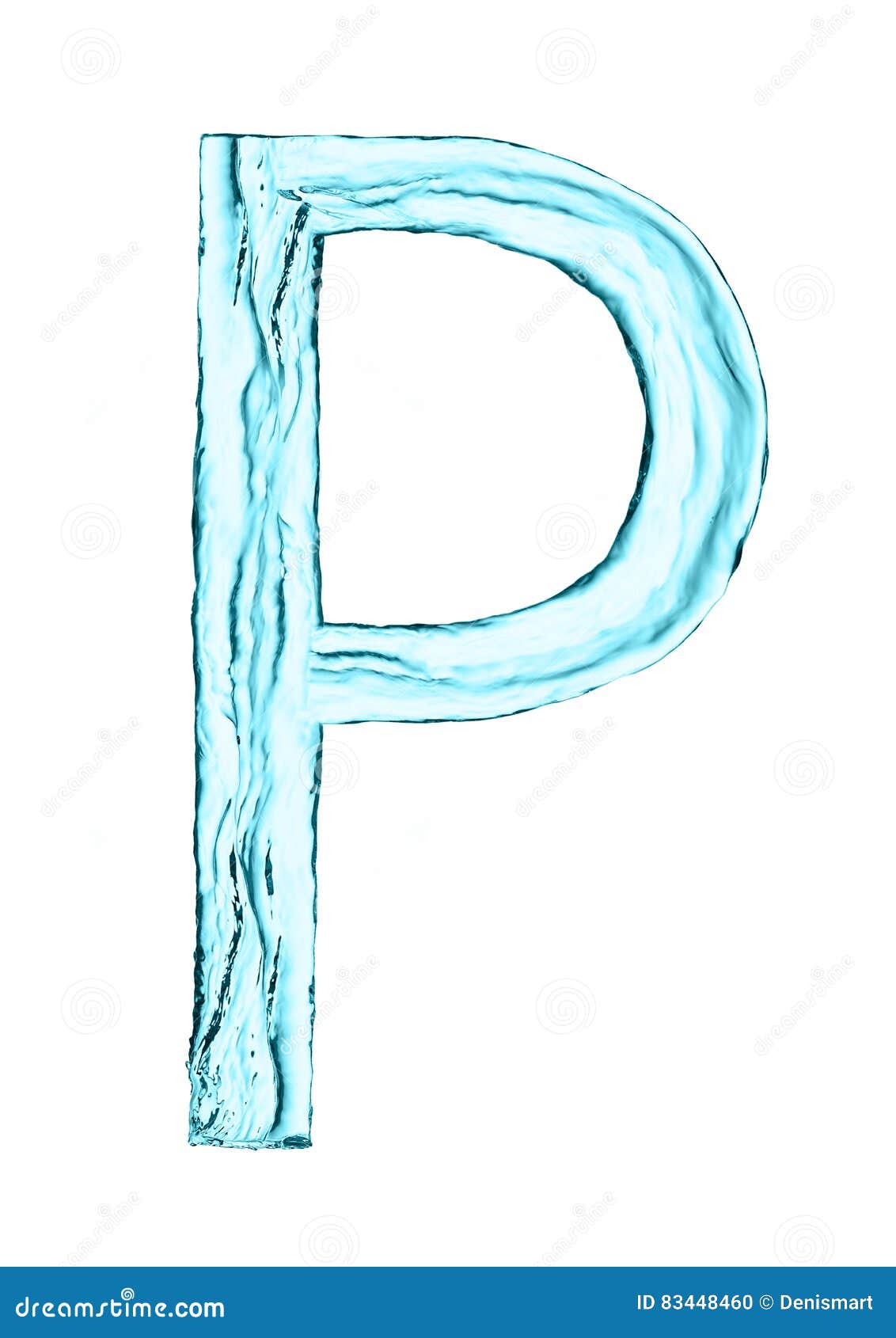 Water Splash Letter P with Light Blue Color Stock Photo - Image of font ...