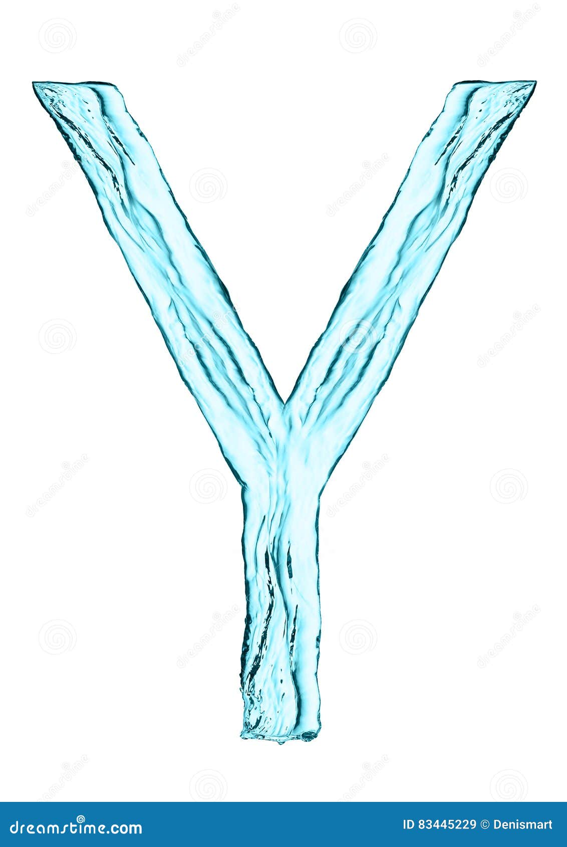 Water Splash Letter Y with Light Blue Color Stock Image - Image of ...