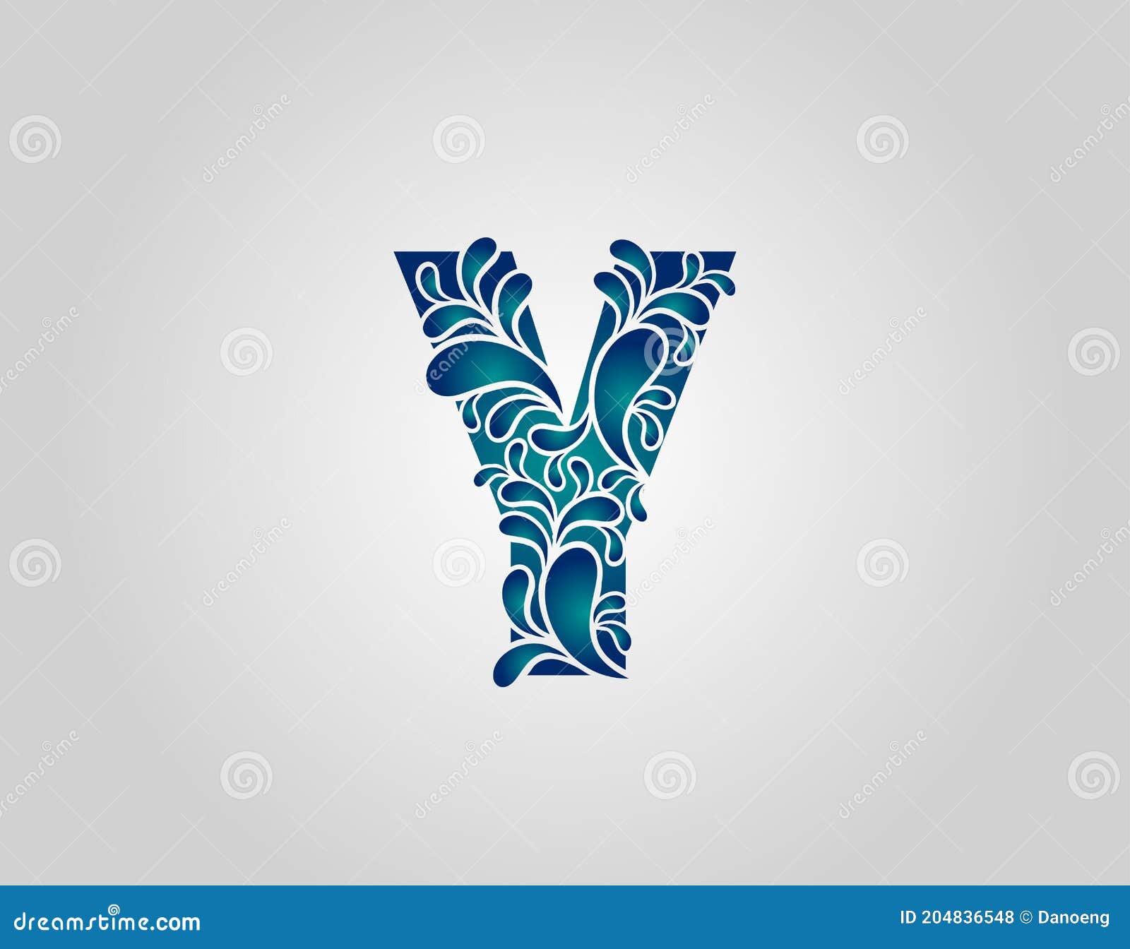 Water Splash Letter Y Logo Icon, Water Droplets and Splash Alphabet ...