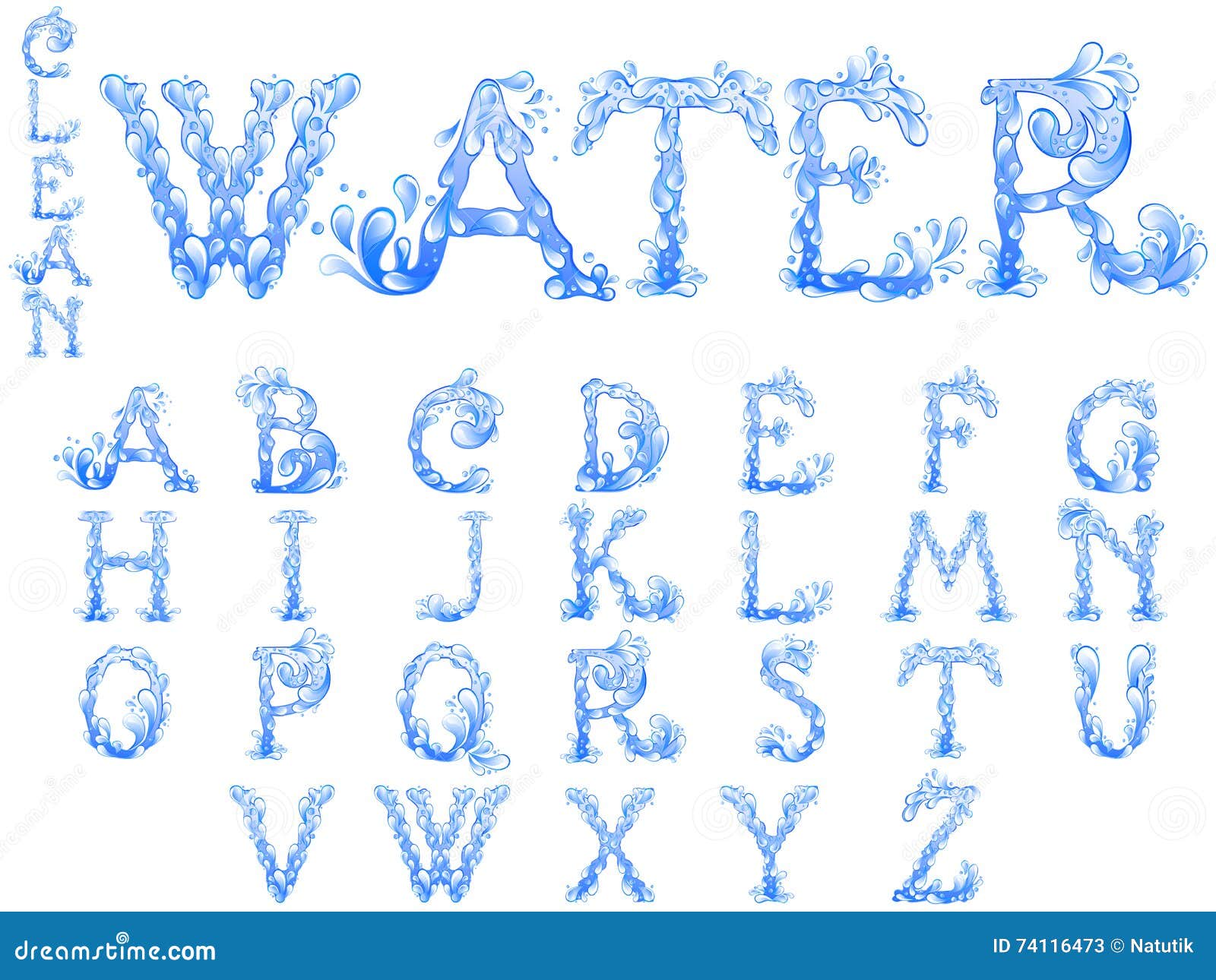 Water splash letters font stock vector. Illustration of drop - 74116473 Water splash letters font stock vector. Illustration of drop - 74116473