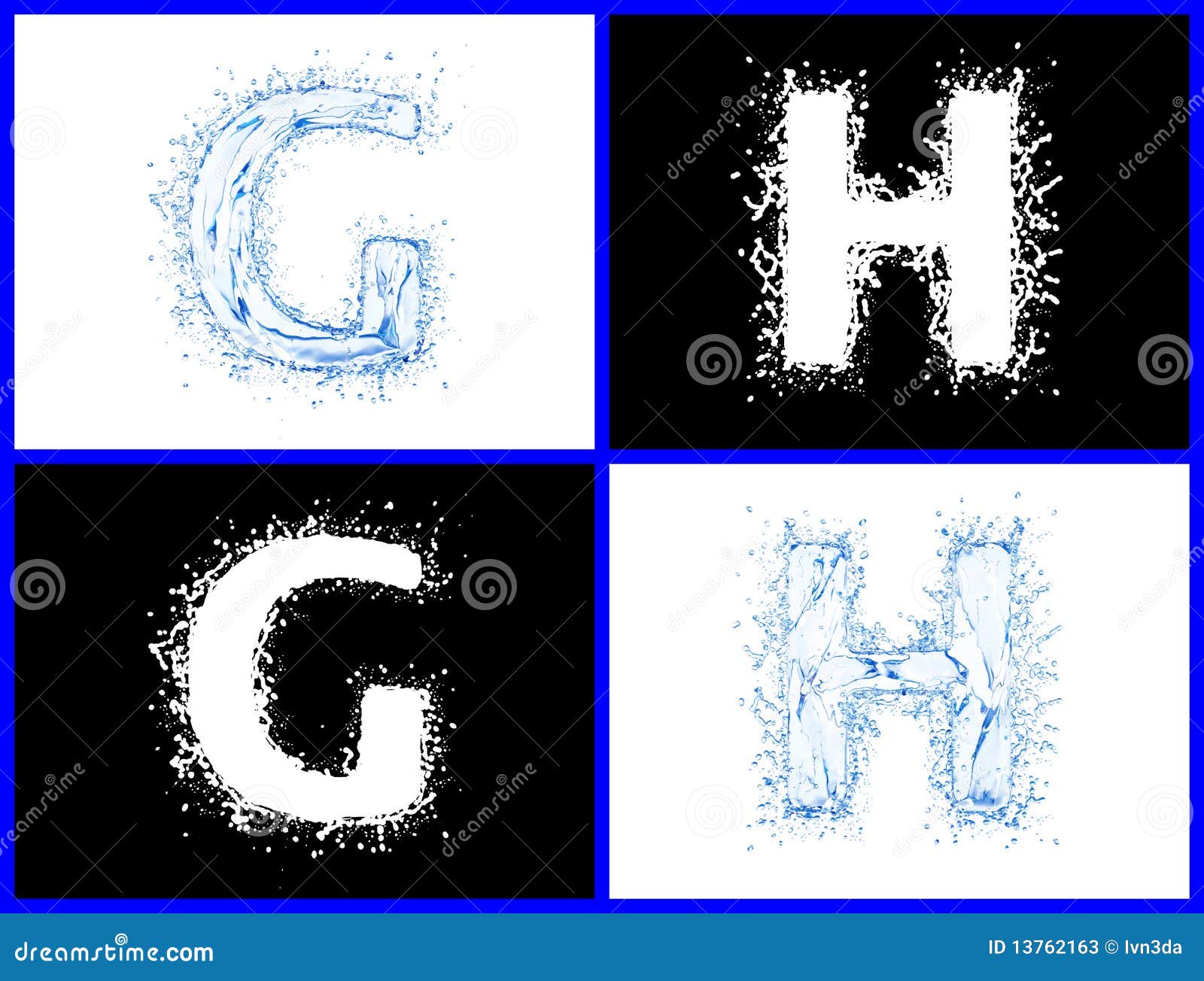 Water Splash Letter Upper Case Stock Illustrations – 15 Water Splash ...