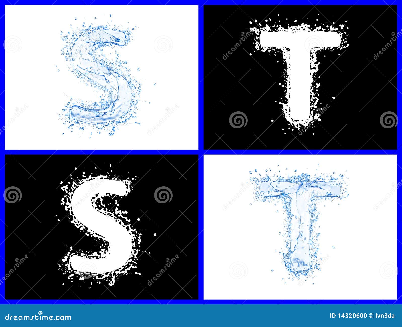 Water Splash Lettes.Upper Case Royalty-Free Stock Image | CartoonDealer ...