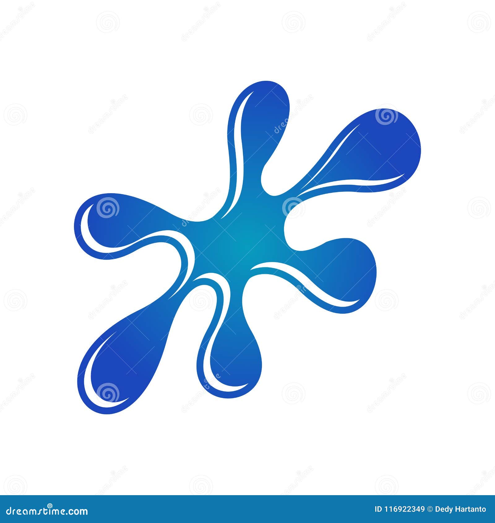 Water Splash Vector Template Stock Vector - Illustration of flowing ...