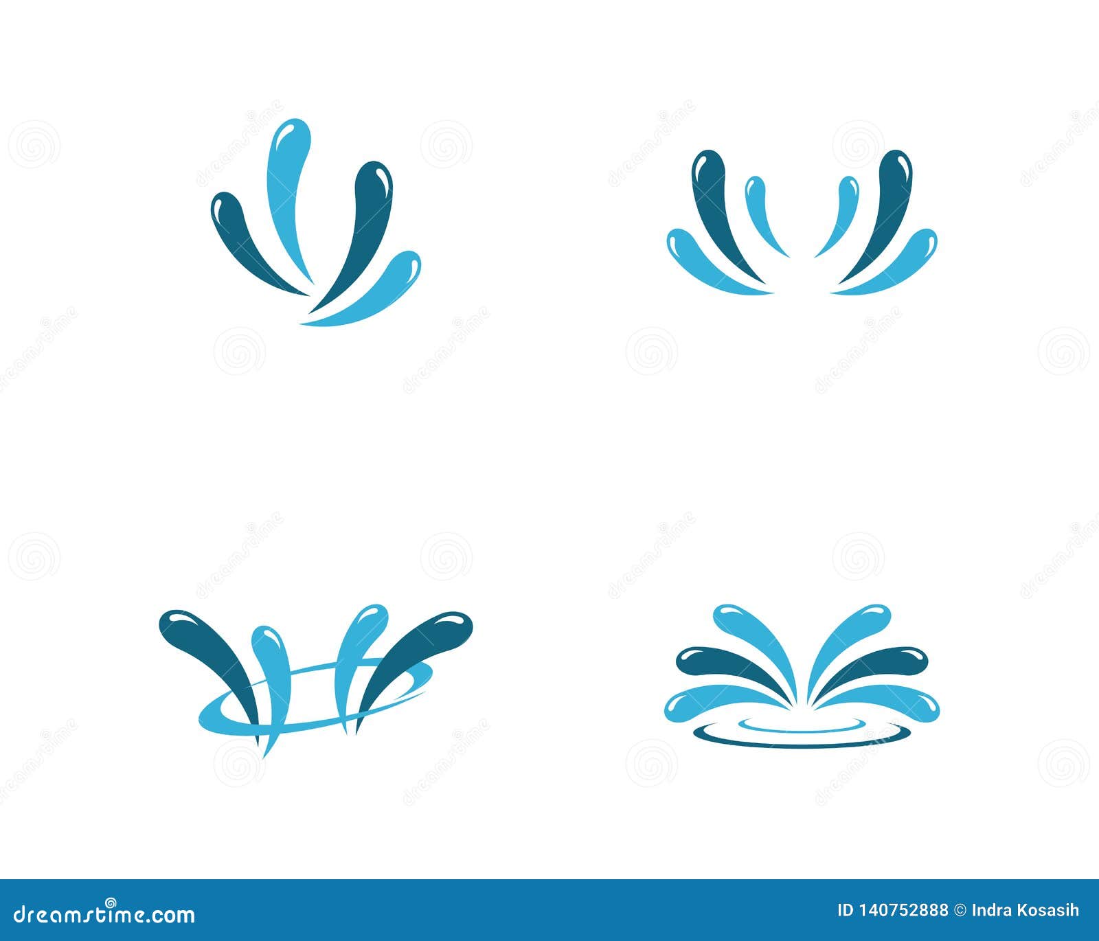 Water Splash Logo Vector Icon Illustration Stock Vector - Illustration ...