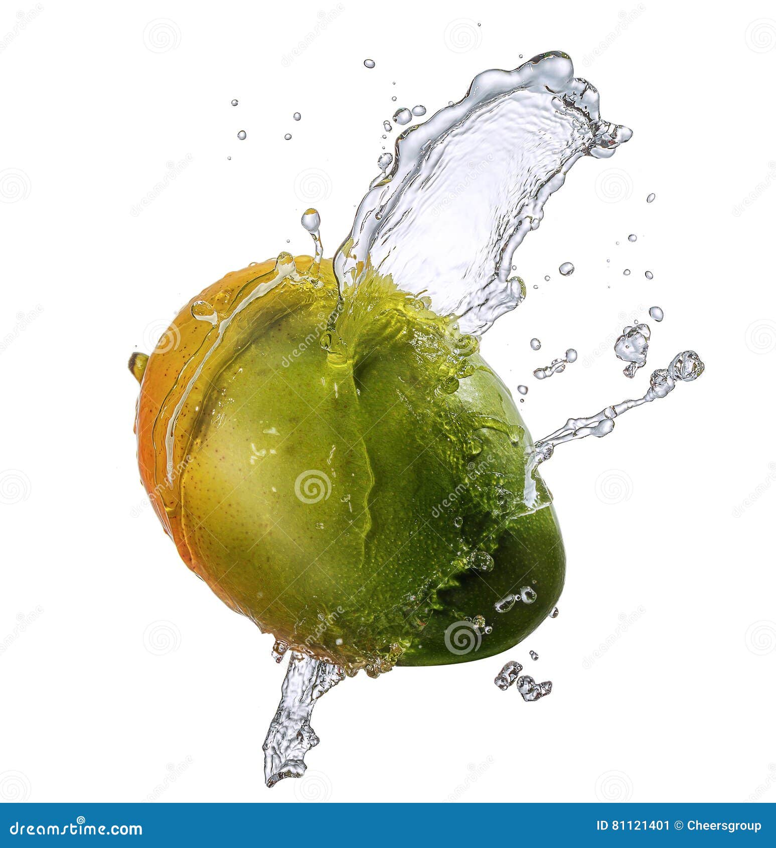 Water Splash With Mango Isolated Royalty-Free Stock Photo ...