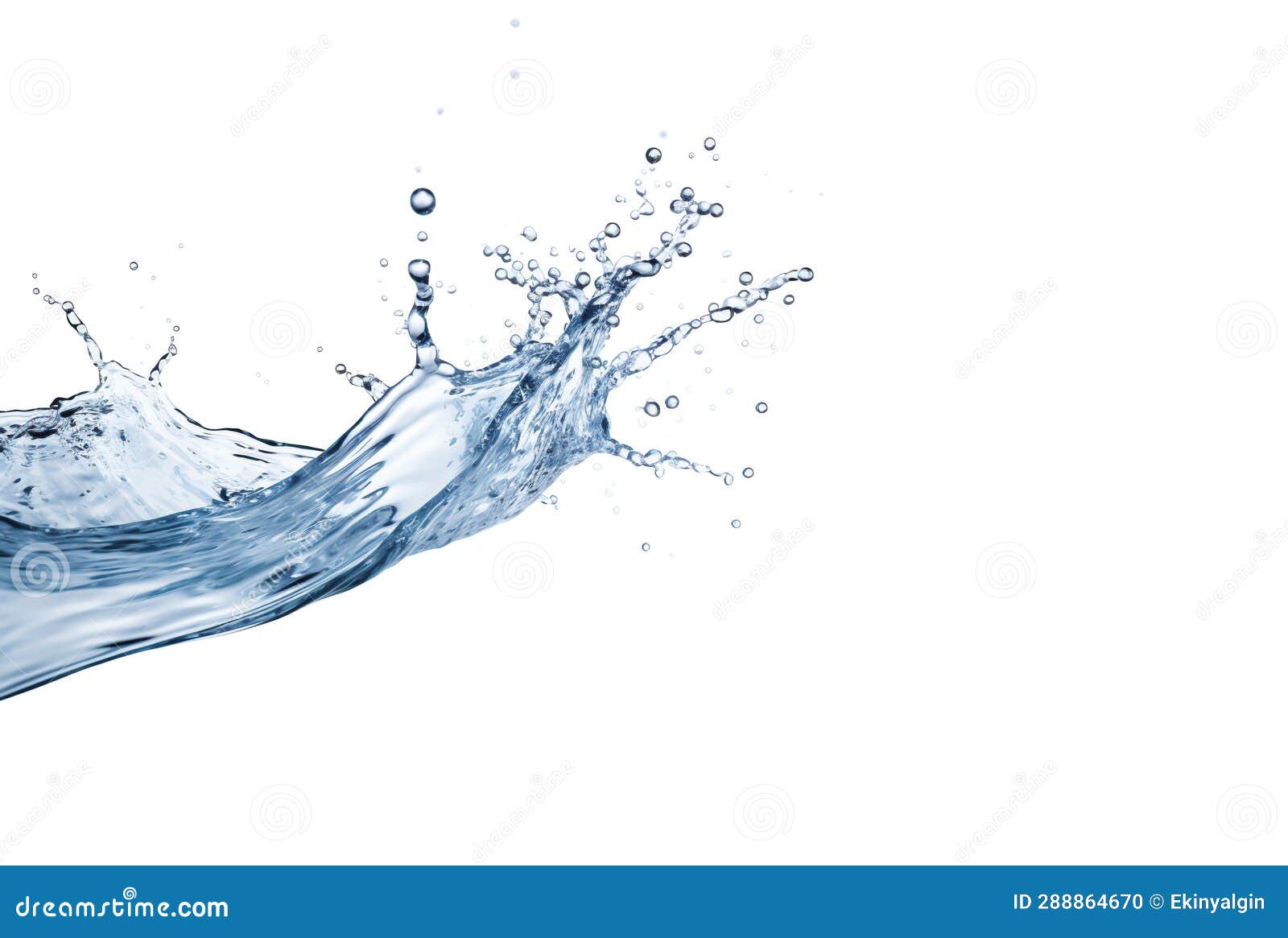 Water Splash in Motion on White Stock Illustration - Illustration of ...