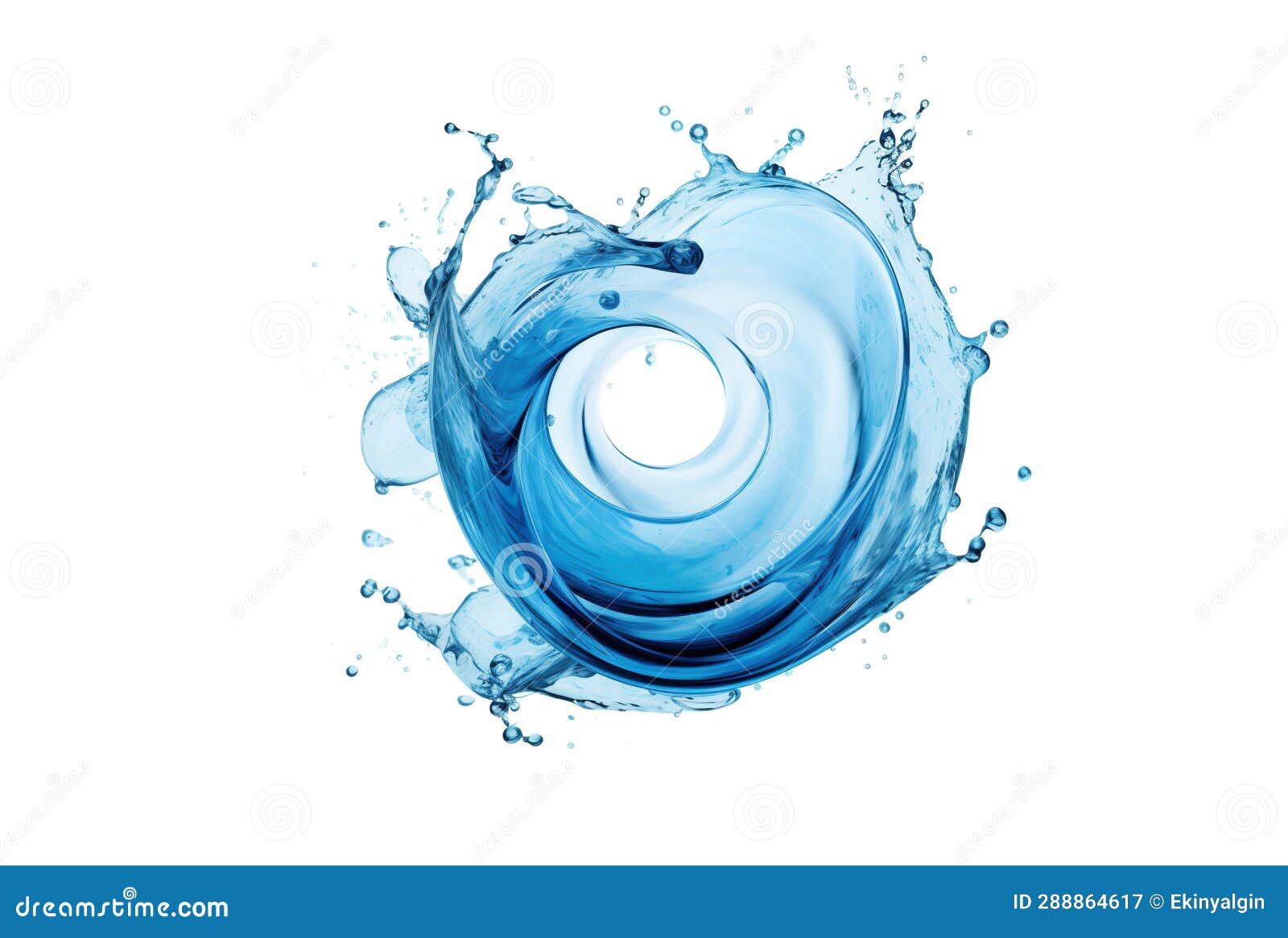 Water Splash in Motion on White Stock Illustration - Illustration of ...