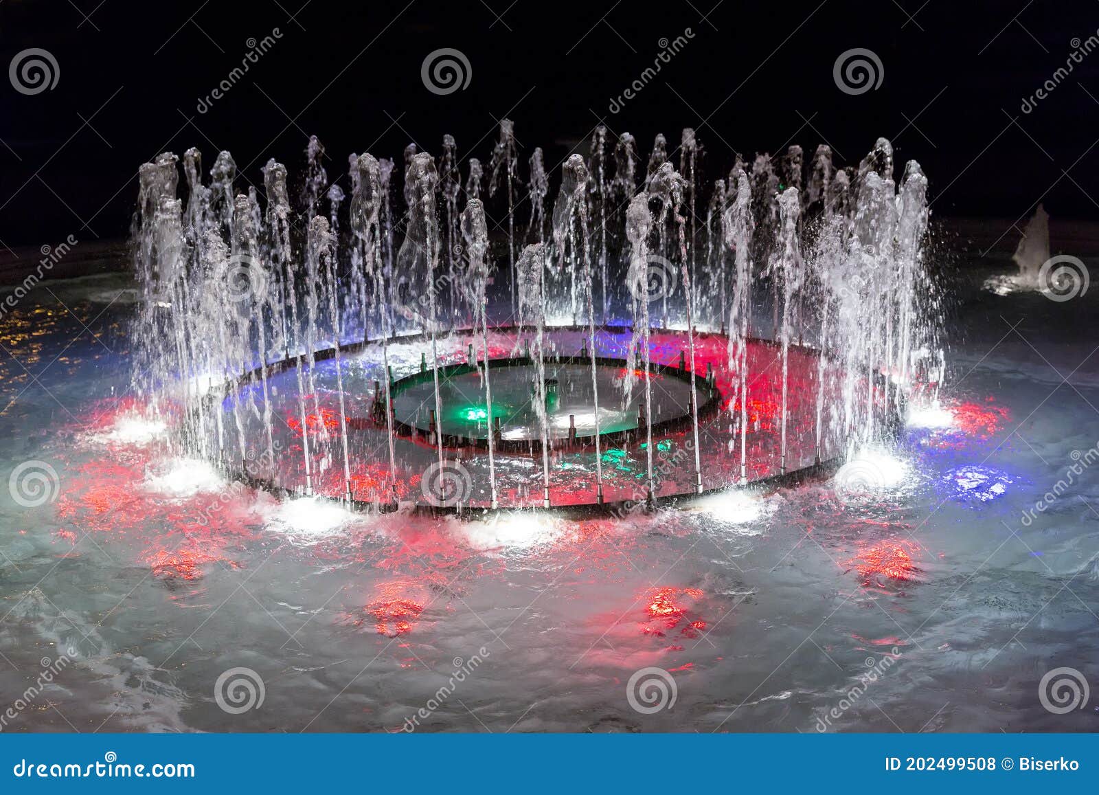 Water splash in the night stock photo. Image of black - 202499508