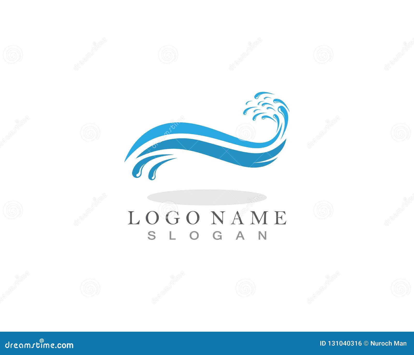 Water Splash Ocean Company Logo Vector | CartoonDealer.com #131040316