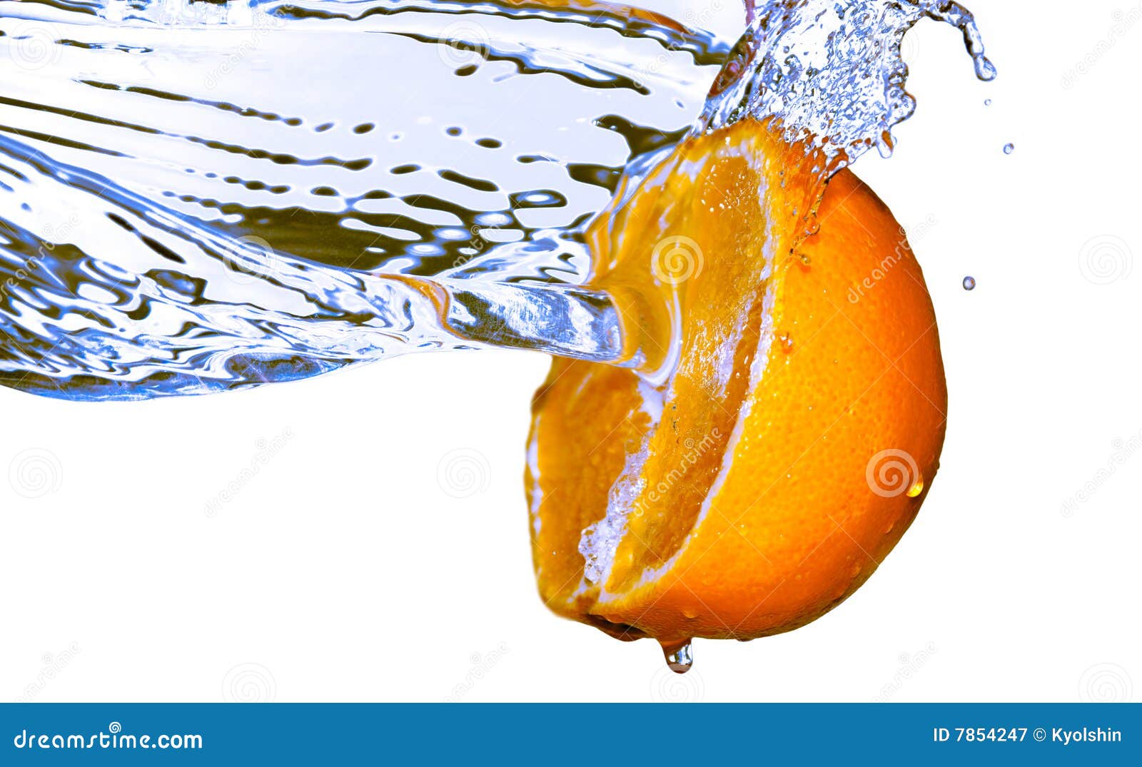 Water splash on orange stock image. Image of liquid, shot - 7854247