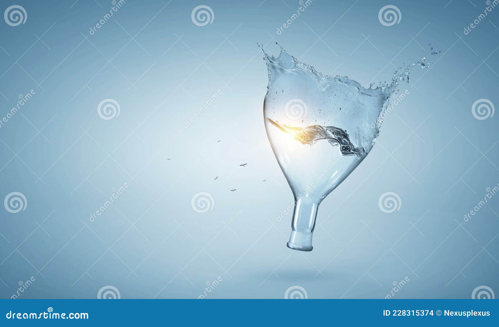 Water Splash Out of Glass Bottle Stock Photo - Image of ripple, motion ...