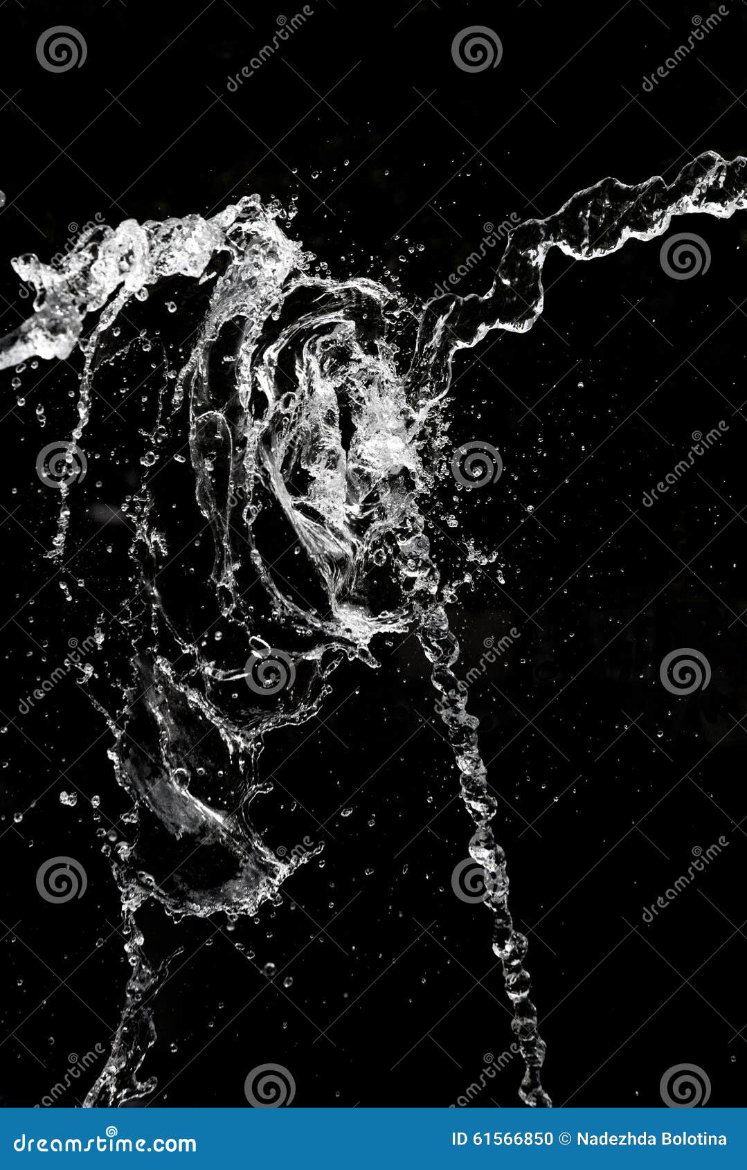Water Splash Over Black Background Stock Photo - Image of abstract ...