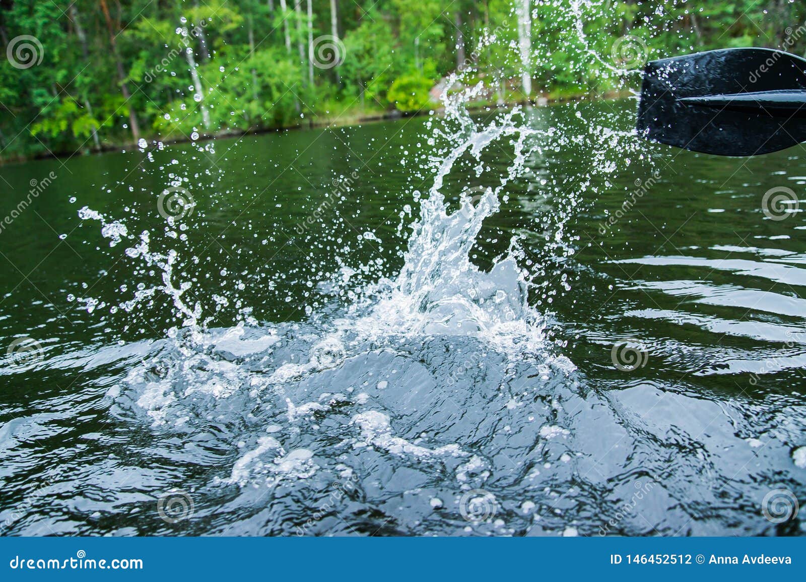 Water Splash from the Paddle of a Boat Stock Photo - Image of paddle ...