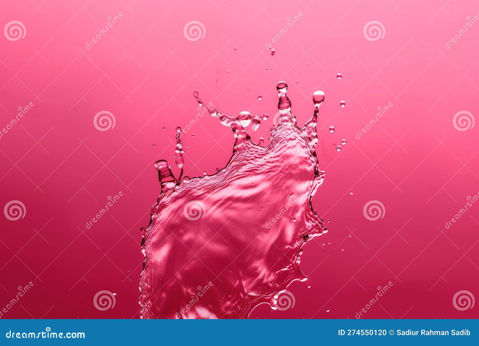 Water Splash on Pink Background with Copy Space for Text or Image ...
