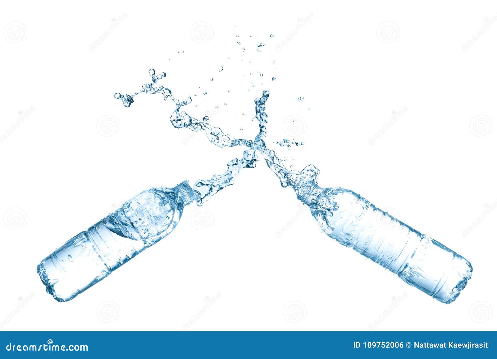 Water Splash from a Plastic Bottle Detail Isolated Stock Photo - Image ...