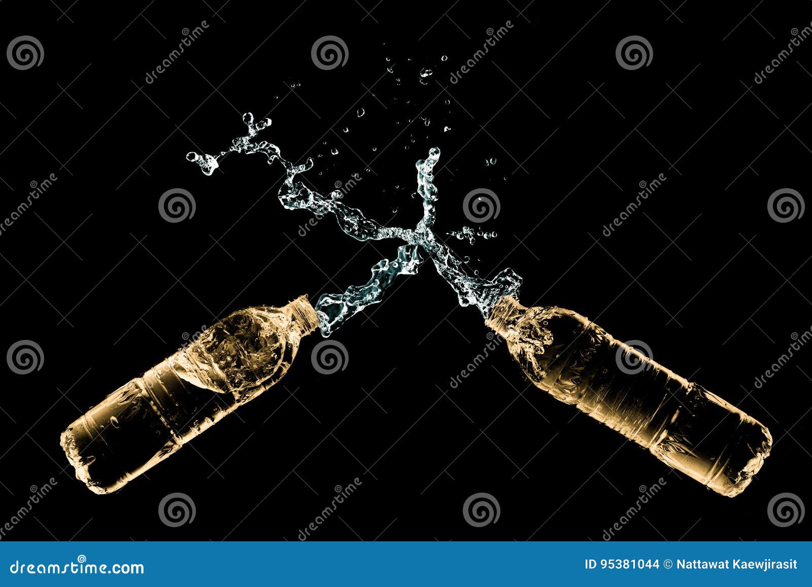 Water Splash from a Plastic Bottle Stock Photo - Image of bottle ...