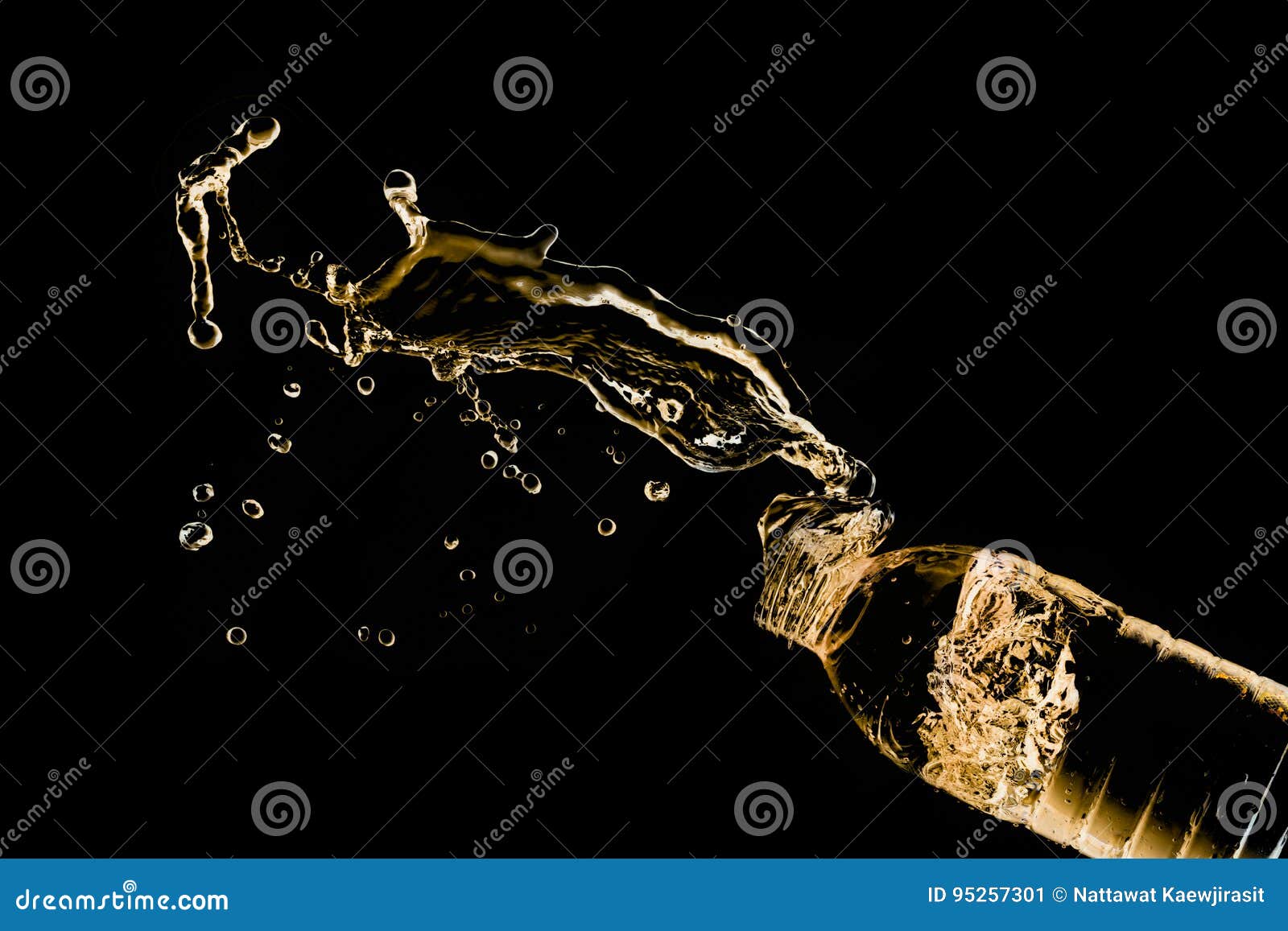 Water Splash from a Plastic Bottle Stock Image - Image of action ...