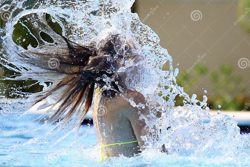 Water splash in the pool stock photo. Image of spoor, splash - 4221438