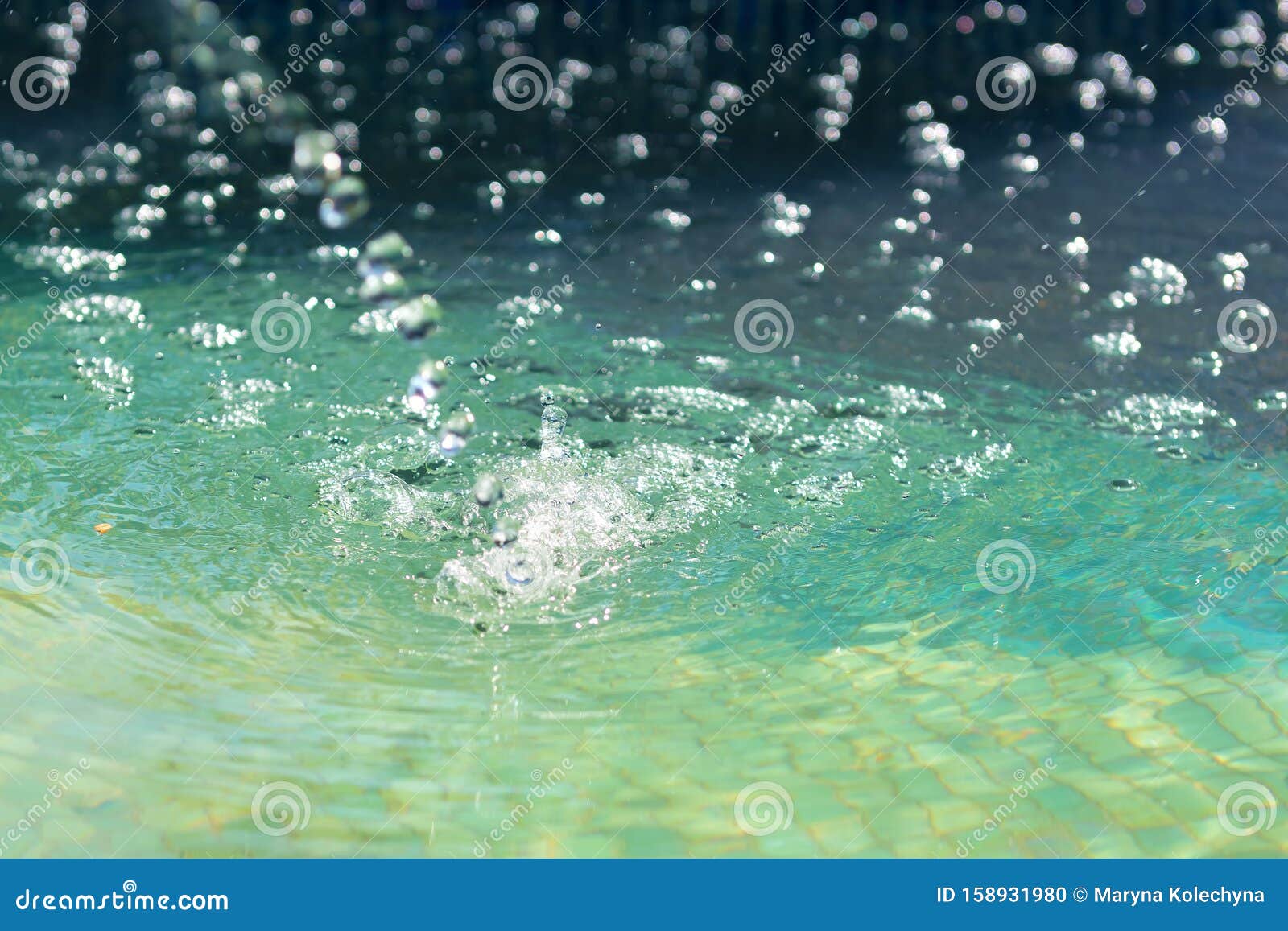 Water Splash in the Pool, Close Up Stock Photo - Image of fresh, bath ...