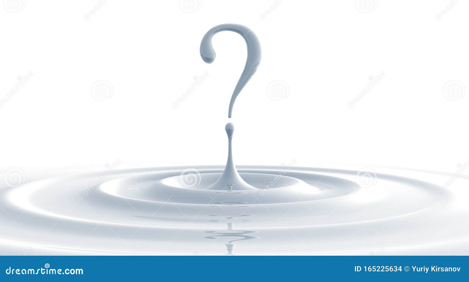 Water Splash with Question Mark on White Stock Illustration ...