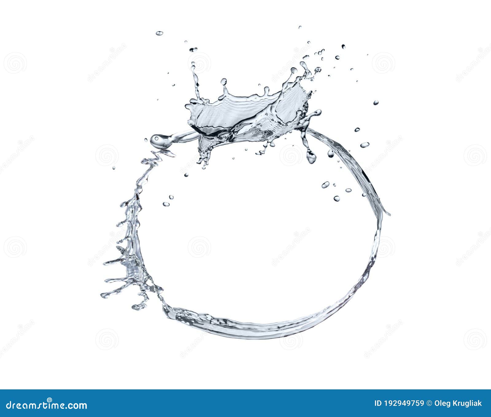 Water Splash Ring Isolated on White Stock Image - Image of crown, drink ...