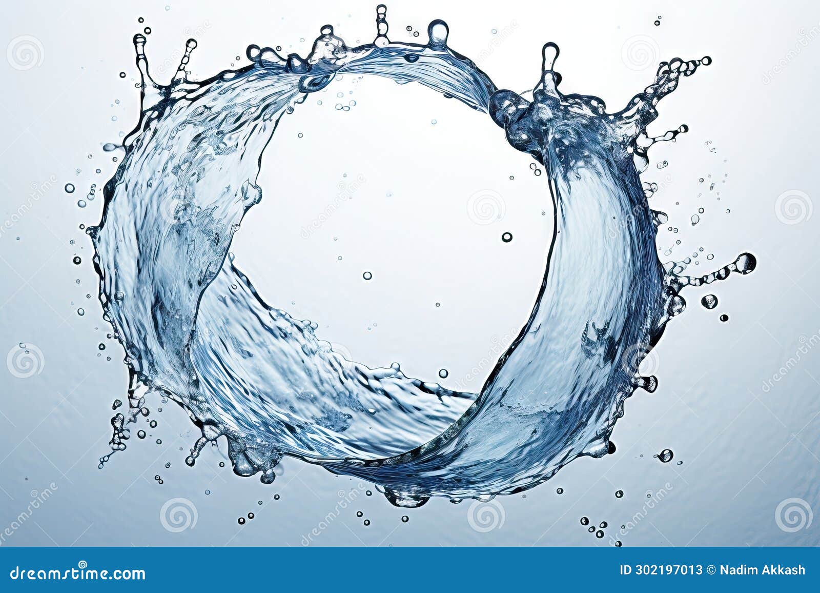 Water Splash Ring Isolated on White Background Stock Image - Image of blue, water: 302197013