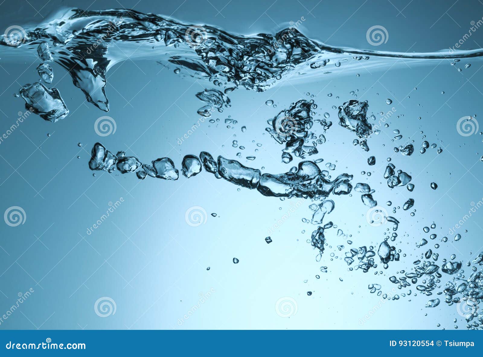 Water Splash with Ripple and Bubble Stock Photo - Image of water ...