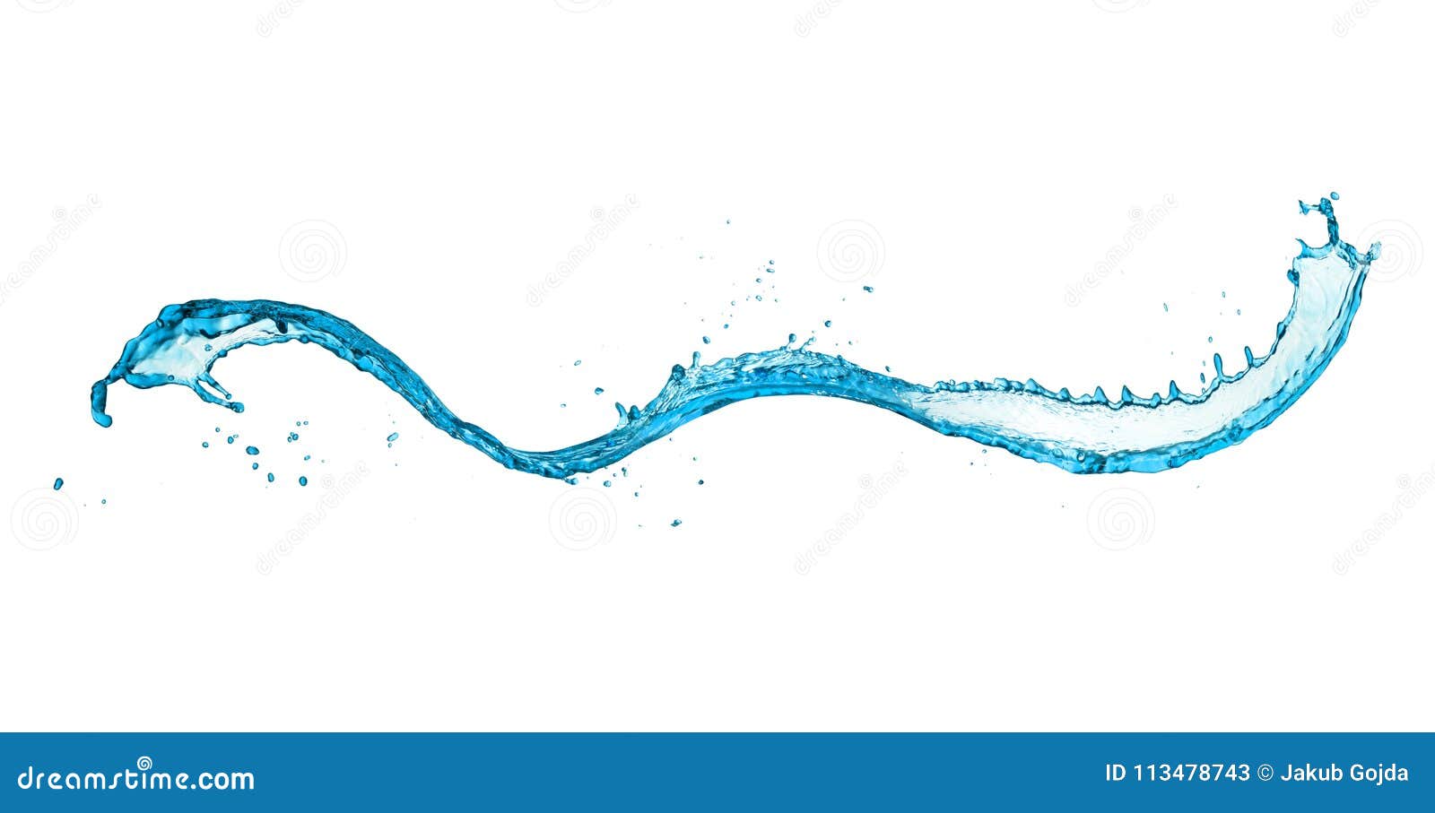 Water Splash Shape Isolated on White Background Stock Image - Image of ...