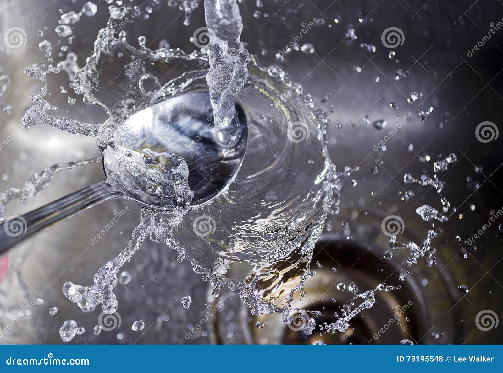 Water Splash on Spoon stock photo. Image of dish, water - 78195548