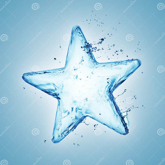 Water splash star stock photo. Image of splashing, icon - 29150480