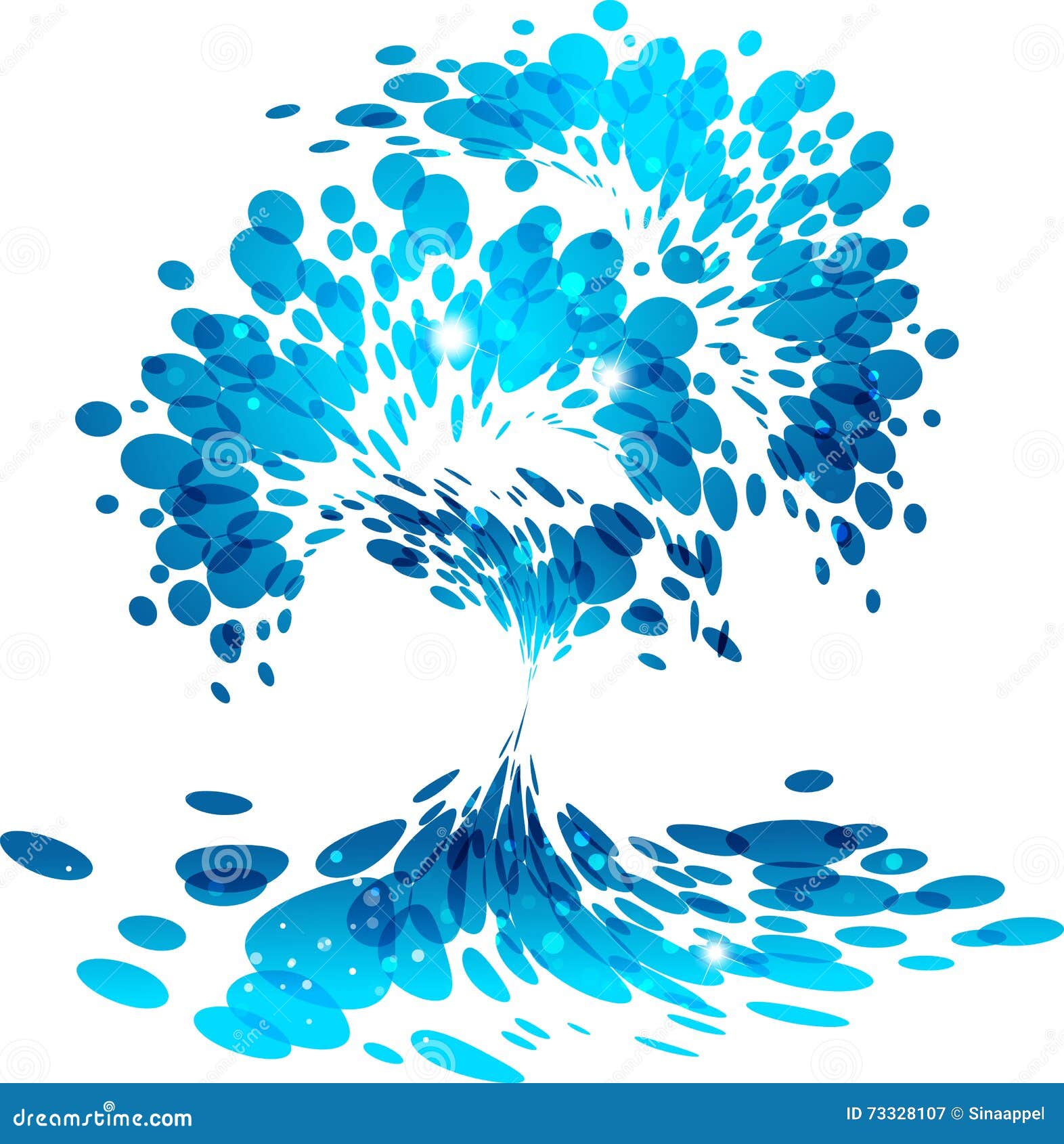 Water Splash, Stylized Fountain Stock Vector - Illustration of circle ...